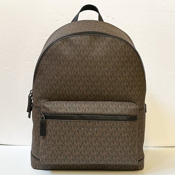 Michael Kors | Bags | Michael Kors Cooper Large Backpack Mk Brown Black ...